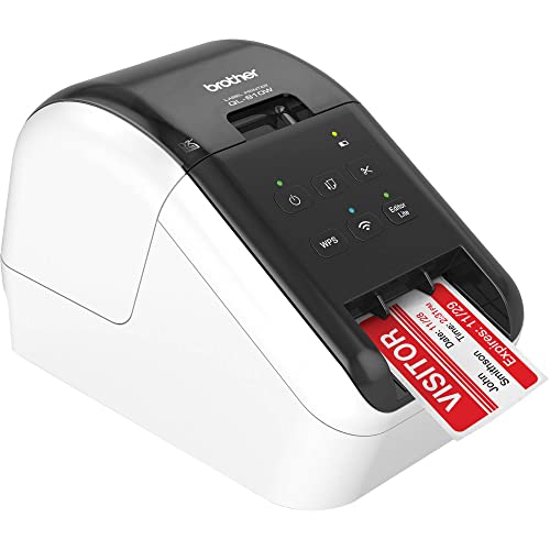 Brother Ultra-Fast Label Printer Wireless Networking, White- Print Black and Red Labels up to 110 Per Minute, up to 2.4" Wide 300 x 600 dpi, Durable Automatic Cutter, USB 2.0, CBMOUN Extension_Cable