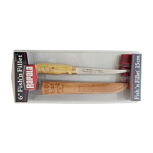 Rapala 6" Fish'n Fillet Knife / Single Stage Sharpener / Sheath