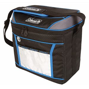 coleman, soft cooler, 9 cans, blue