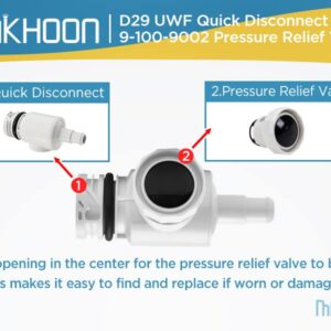 Makhoon D29 UWF Quick Disconnect and 9-100-9002 Pressure Relief Valve Replacement for Polaris 180 280 380 Pool Cleaners (1)