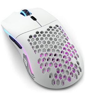 glorious gaming – model o wireless gaming mouse – rgb mouse with lights 69 g superlight mouse honeycomb mouse (matte white mouse)