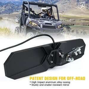 Xprite 13" UTV Ranger Rearview Center Mirror, COB LED Interior Lights & Rocker Switch, Aluminum Rear View Mirrors Compatible with 2017 2018 2019 2020 2021 Polaris Ranger 500 570 900 XP 1000 XP/Crew