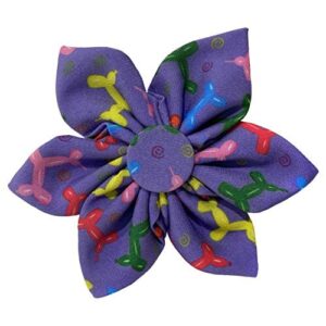 h&k pet pinwheel | balloon doggy (small) | birthday velcro collar accessory for dogs/cats | fun pet pinwheel collar attachment | cute, comfortable pet accessory