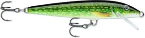 rapala f09pkl original floating lure, size 09, 3 1/2″ length, 3′-5′ depth, 2# 7 treble hooks, live pike, per 1, one size