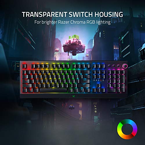 Razer BlackWidow V3 Pro Mechanical Wireless Gaming Keyboard: Green Mechanical Switches - Tactile & Clicky - Chroma RGB Lighting - Anti-Ghosting - Programmable Macro Functionality (Renewed)