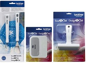 brother dx scanncut complete crafting accessories spatula and hook set, scraper tool, brayer roller