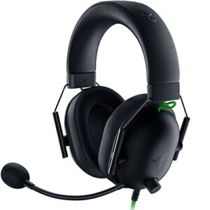 razer blackshark v2 x usb wired esports gaming headset: 7.1 surround sound – 50mm drivers – 240g lightweight build – noise cancelling mic – hybrid memory foam cushions – long lasting comfort – black