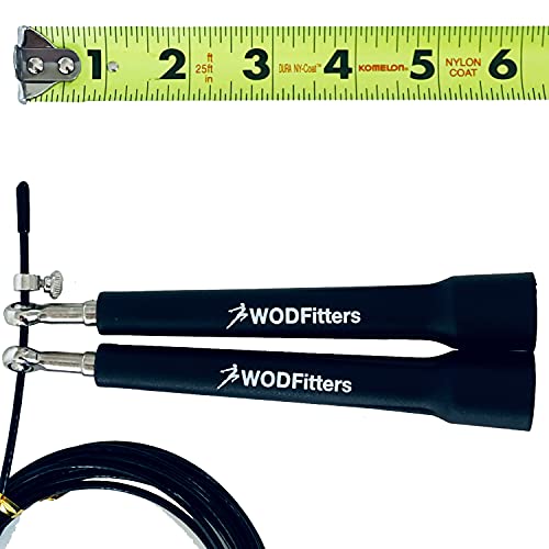 WODFitters Ultra Speed Cable Jump Rope - Adjustable Speed Rope for Double Unders