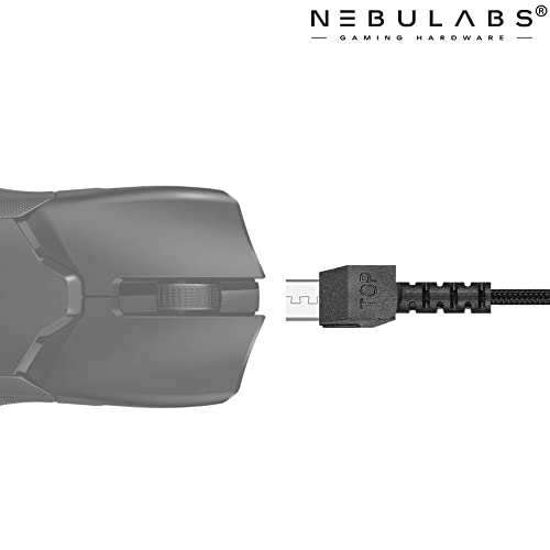 Nebulabs Compatible with Razer Wireless Gaming Mouse Charger Basilisk Viper Naga Deathadder Mamba Turret Charger Cord Cable Mouse Charging Cable - 2 Meters