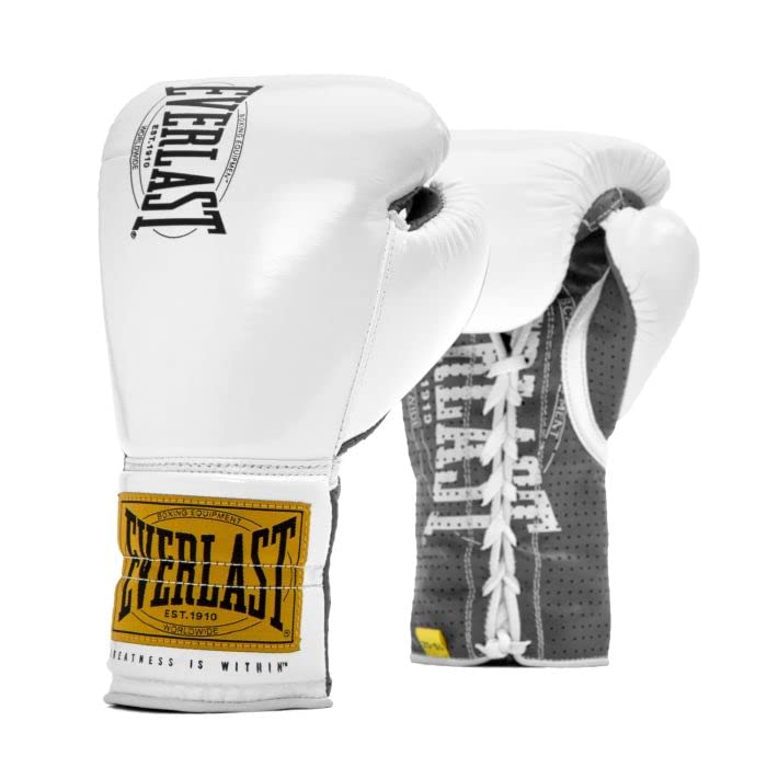 Everlast P00001667 1910 Pro Fight Gloves White 10 0Z