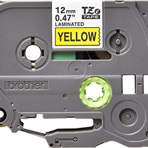 Brother Genuine TZe-631 1/2" Black on Yellow Standard Laminated Tape for P-Touch Labeler, 4 Pack