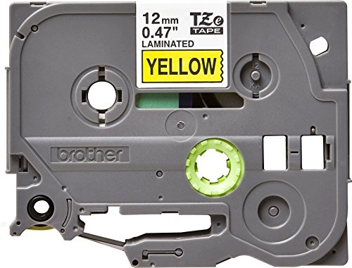 Brother Genuine TZe-631 1/2" Black on Yellow Standard Laminated Tape for P-Touch Labeler, 4 Pack