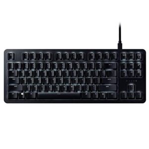 razer blackwidow lite tkl tenkeyless mechanical keyboard : orange key switches – tactile & silent – white individual key lighting – compact design – detachable cable – classic black