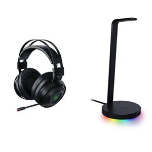 razer nari ultimate wireless 7.1 surround sound gaming headset + base station v2 chroma bundle: classic black