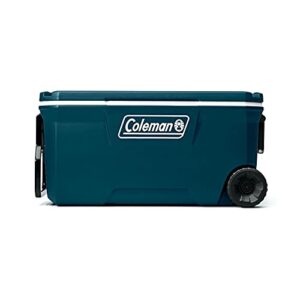 coleman ice chest | coleman 316 series wheeled hard coolers, 100qt space blue