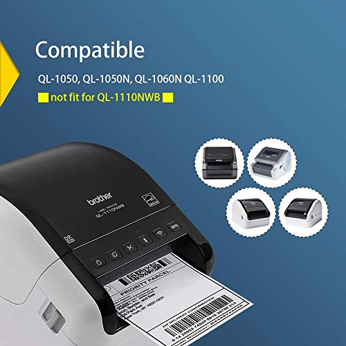 BETCKEY - Compatible Shipping Labels Replacement for Brother DK-1241 (4 in x 6 in), Use with Brother QL Label Printers [1 Roll/200 Labels]