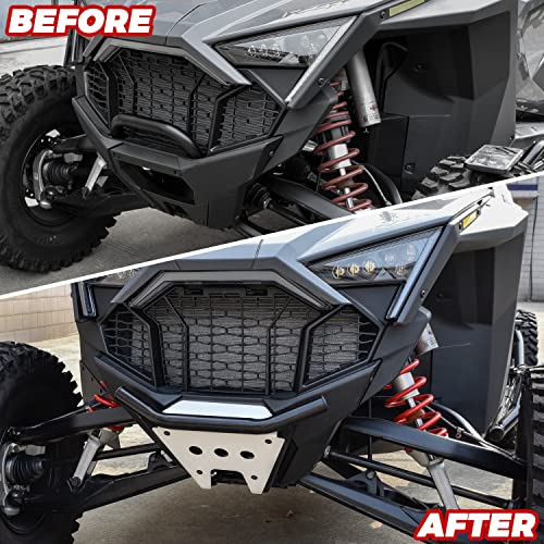 SAUTVS Front Bumper for RZR Turbo R/ Pro R 22-23, Black Front Brush Guard Protector Low Profile Bumper Pre Runner Bumper for Polaris RZR Turbo R / Pro R 2022-2023 Accessories (Replace #2884354)