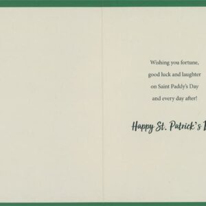 Designer Greetings Floating Green and White Shamrocks, Branches and Orange Flowers St. Patrick's Day Card for Brother