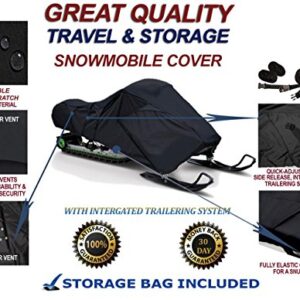 300D Snowmobile Travel and Storage Cover Compatible for 2020-2021 Polaris 550 Indy LXT 144 Northstar Edition Sleds. Slush and Mud Protection