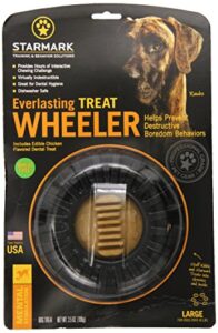 starmark everlasting treat wheeler dog toy large