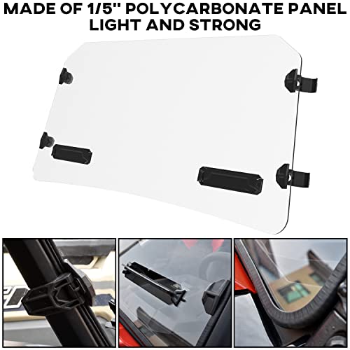 Full Windshield for General, SAUTVS Clear Hard Coat Poly Vented Front Windshield for Polaris General 1000 2016-2022/4 1000 2017-2022/ General XP/XP 4 1000 2020-2022 Accessories, Replace #‎2884337