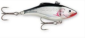 rapala jointed lure, size 05, 2″ length, 3′-5′ depth, 2 number 10 treble hooks, silver, per 1