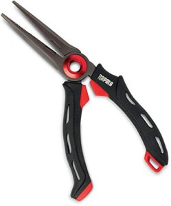 rapala rmspp6 mag spring pliers, black/red, 6″