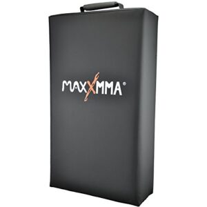 maxxmma kick shield, boxing punching pad kickboxing muay thai training foot target strike body shield, great for mma, tkd, krav maga, martial arts, karate workout (black)