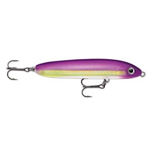 rapala skitter v hard bait lure, freshwater, size 10, 4″ length, topwater depth, hot purple, package of 1, skv10hpr