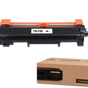 GreenEngineered Replacement TN760 / TN730 Black Toner Cartridge with IC Chip Compatible for Brother HL-2350DW (1)