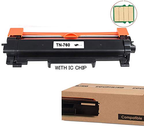 GreenEngineered Replacement TN760 / TN730 Black Toner Cartridge with IC Chip Compatible for Brother HL-2350DW (1)