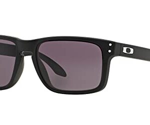 Oakley Holbrook Sunglasses, Matte Black Frame/Warm Grey Lens, One Size