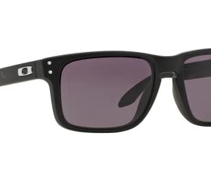 Oakley Holbrook Sunglasses, Matte Black Frame/Warm Grey Lens, One Size