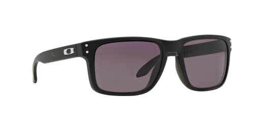 Oakley Holbrook Sunglasses, Matte Black Frame/Warm Grey Lens, One Size