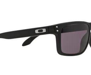 Oakley Holbrook Sunglasses, Matte Black Frame/Warm Grey Lens, One Size