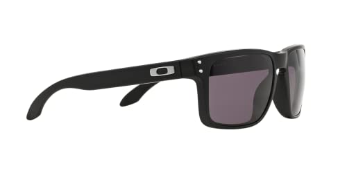 Oakley Holbrook Sunglasses, Matte Black Frame/Warm Grey Lens, One Size