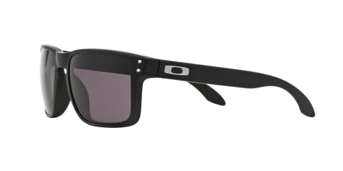 Oakley Holbrook Sunglasses, Matte Black Frame/Warm Grey Lens, One Size