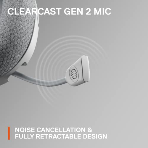 NEW SteelSeries Arctis Nova 1 Multi-System Gaming Headset — Hi-Fi Drivers — 360° Spatial Audio — Comfort Design — Durable — Ultra Lightweight — Noise-Cancelling Mic — PC, PS5/PS4, Switch, Xbox - White