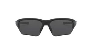 oakley men’s oo9363 flak beta rectangular sunglasses, matte black/grey, 64 mm