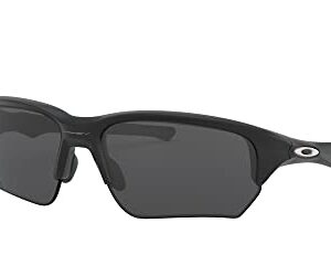 Oakley Men's OO9363 Flak Beta Rectangular Sunglasses, Matte Black/Grey, 64 mm