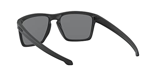 Oakley Men's OO9341 Sliver XL Rectangular Sunglasses, Matte Black/Grey Polarized, 57 mm