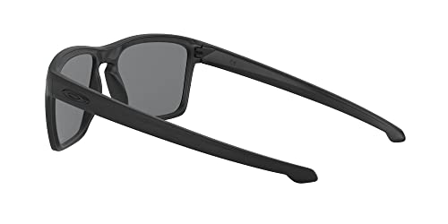 Oakley Men's OO9341 Sliver XL Rectangular Sunglasses, Matte Black/Grey Polarized, 57 mm