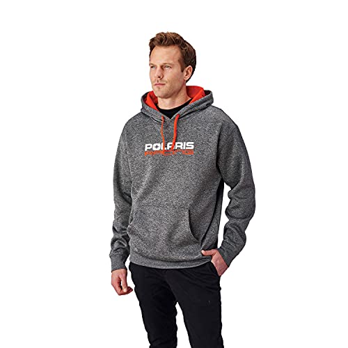 Polaris Off Road Men's Racing Hoodie with Logo, Gray - 2XL