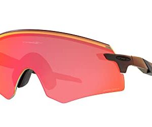 Oakley Men's OO9471 Encoder Rectangular Sunglasses, Matte Red Colorshift/Prizm Trail Torch, 36 mm