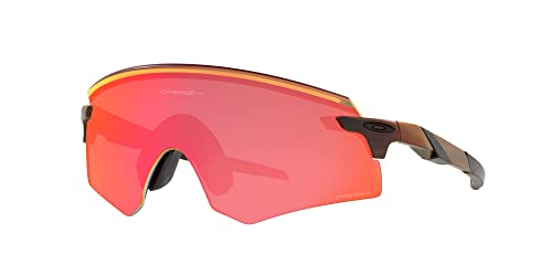 Oakley Men's OO9471 Encoder Rectangular Sunglasses, Matte Red Colorshift/Prizm Trail Torch, 36 mm