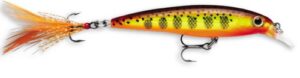 rapala x-rap 08 fishing lure, 3.125-inch, hot mustard muddler