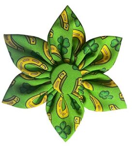 h&k pet pinwheel | lucky charm (small) | st. patricks day velcro collar accessory for dogs/cats | fun pet pinwheel collar attachment | cute, comfortable pet accessory