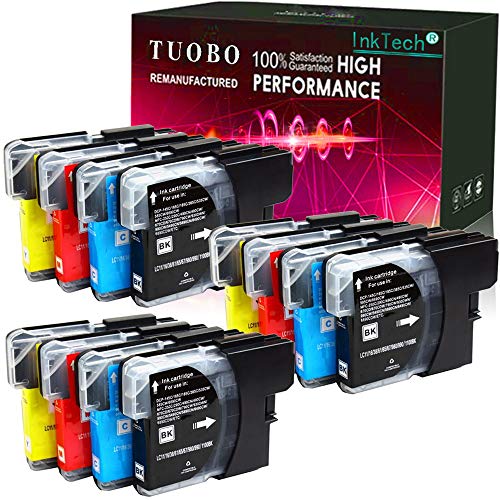 Tuobo Ink Cartridge Replacement for Brother lc61 Ink cartridges LC65 LC-65 LC-61 LC61 Ink Cartridges use with DCP-165C DCP-375CW MFC-J220 MFC-255CW MFC-J265W MFC-5490CN MFC-6490CW (3BK+3C+3M+3Y)