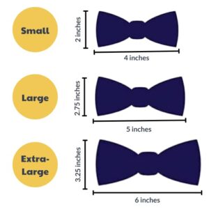 H&K Bow Tie for Pets | Bone-Dana Multi (Small) | Velcro Bow Tie Collar Attachment | Fun Bow Ties for Dogs & Cats | Cute, Comfortable, and Durable | Huxley & Kent Bow Tie