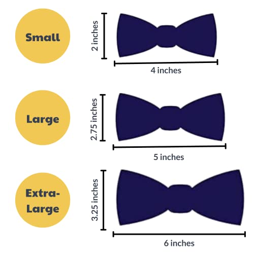 H&K Bow Tie for Pets | Bone-Dana Multi (Small) | Velcro Bow Tie Collar Attachment | Fun Bow Ties for Dogs & Cats | Cute, Comfortable, and Durable | Huxley & Kent Bow Tie